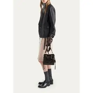 Prada Bonnie Mini Leather Crossbody Bag - Forest