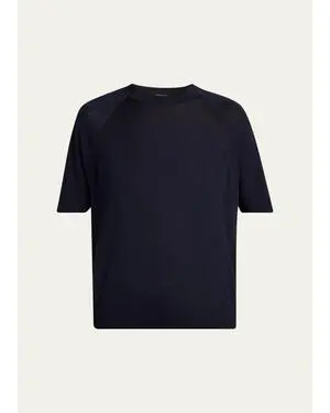 Moncler Short-sleeve Wool Sweater