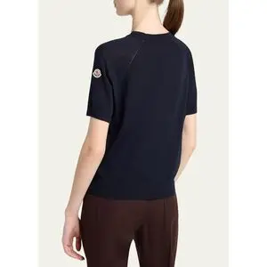 Moncler Short-sleeve Wool Sweater
