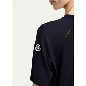 Moncler Short-sleeve Wool Sweater