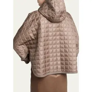 Moncler Hooded Square-quilted Padded Cape