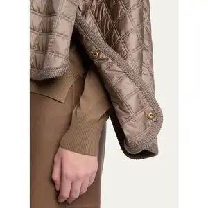Moncler Hooded Square-quilted Padded Cape
