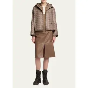 Moncler Hooded Square-quilted Padded Cape
