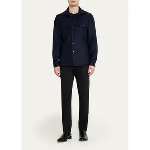 Cesare Attolini Wool Flap-pocket Overshirt