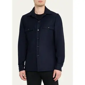 Cesare Attolini Wool Flap-pocket Overshirt