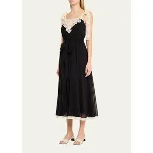 Zimmermann Roselight Lace Slip Midi Dress