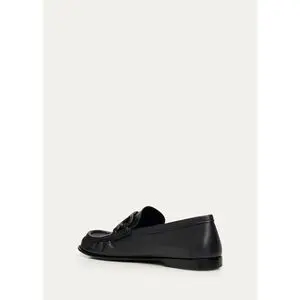 Loewe Double L Leather Loafers