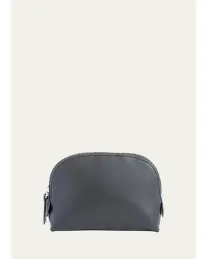 ROYCE NEW YORK Monogrammed Compact Leather Cosmetic Bag, Personalized - Black