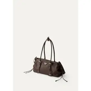 Prada Karin Medium Antiqued Leather Tote Bag - Cocoa