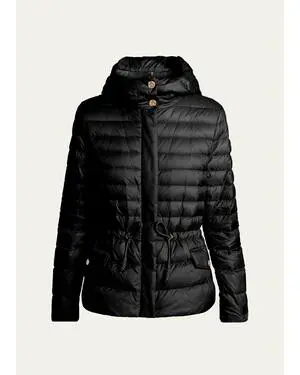 Moncler Raies Hooded Short Down Jacket - Black