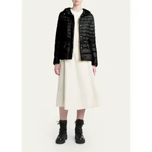 Moncler Raies Hooded Short Down Jacket - Black