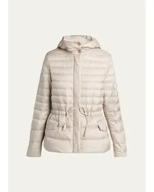 Moncler Raies Hooded Short Down Jacket - Ivory