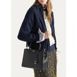 Prada Prelude Medium Leather Top-handle Bag - Palisander