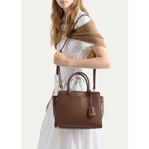Prada Prelude Medium Leather Top-handle Bag - Palisander