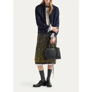Prada Prelude Medium Leather Top-handle Bag - Palisander