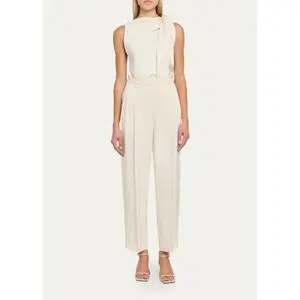 TOTEME Garderob Double-pleat Straight-leg Ankle Trousers