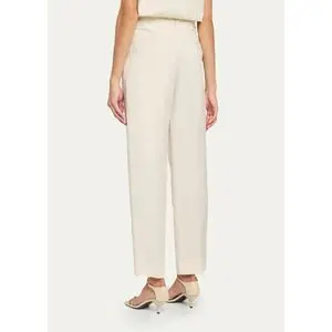 TOTEME Garderob Double-pleat Straight-leg Ankle Trousers
