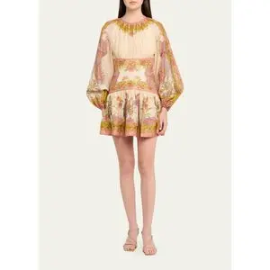 Zimmermann Indra Mini Dress - Chartreuse