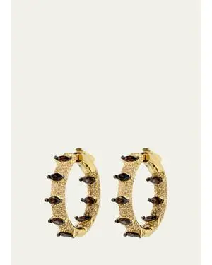 NICKHO REY Rollins 14k Gold Vermeil Cubic Zirconia Hoop Earrings - Leopard