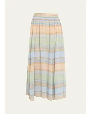 Zimmermann Indra Stripe Circle Skirt