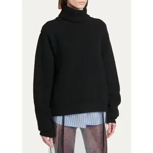 TOM FORD BOUTIQUE Wool-cashmere-mohair Chunky Knit Turtleneck Sweater