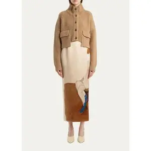 Khaite Eita Ribbed Cashmere Cardigan