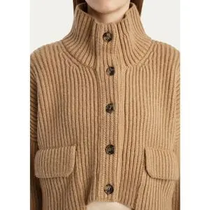 Khaite Eita Ribbed Cashmere Cardigan