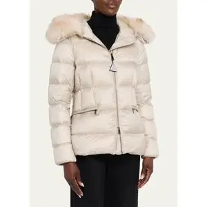 Moncler Boed Hooded Shearling-trim Down Jacket - Miscellaneous