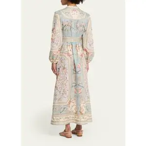 Zimmermann Roselight Plunge Midi Dress