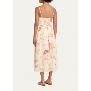 Zimmermann Roselight Corset Midi Dress