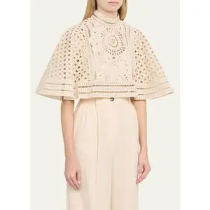 Zimmermann Indra Embroidered Cape