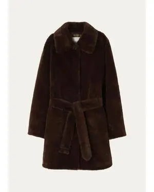 Burberry Belvedere Faux Fur Car Coat