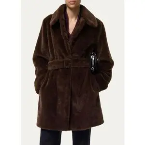 Burberry Belvedere Faux Fur Car Coat