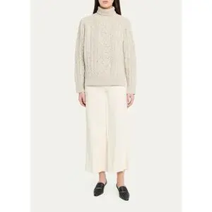 TOTEME Cable-knit Turtleneck Sweater
