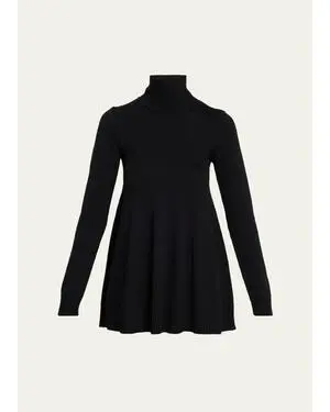 TOTEME Flared Wool-blend Turtleneck Sweater