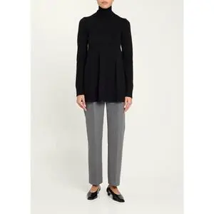 TOTEME Flared Wool-blend Turtleneck Sweater