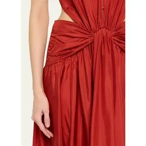 Zimmermann Indra Plunge Halter Maxi Dress
