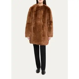 TOTEME Silky Lamb Shearling Short Coat