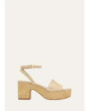 Vince 75mm Castella Suede Platform Sandals