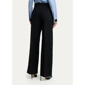 TOM FORD Wool Grain De Poudre Slanted Straight-leg Pants