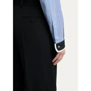 TOM FORD Wool Grain De Poudre Slanted Straight-leg Pants