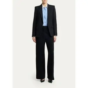 TOM FORD Wool Grain De Poudre Slanted Straight-leg Pants