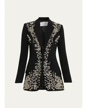 Prabal Gurung Beaded Single-button Blazer
