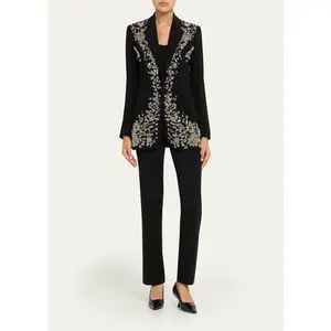 Prabal Gurung Beaded Single-button Blazer