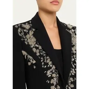 Prabal Gurung Beaded Single-button Blazer