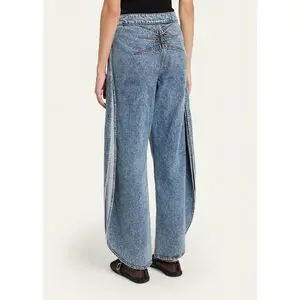 Alaïa Denim Petal Pants