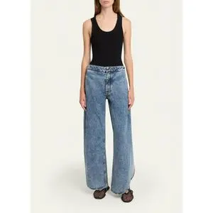 Alaïa Denim Petal Pants