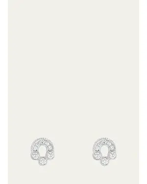 VILTIER Magnetic 18k Gold & 0.66 Tcw Diamond Stud Earrings - White