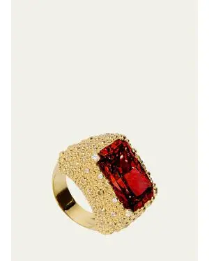 NICKHO REY Hilton 14k Gold Vermeil Cubic Zirconia Cocktail Ring, Size - Red