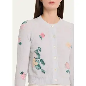Bernadette Clete Floral Crewneck Cardigan